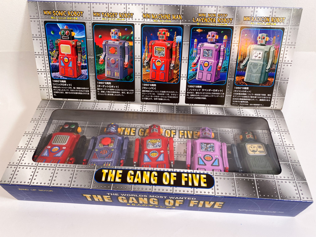 The Gang of Five Robots Wind-up Toy - 1997 Masudaya - Fabuleuse Caverne