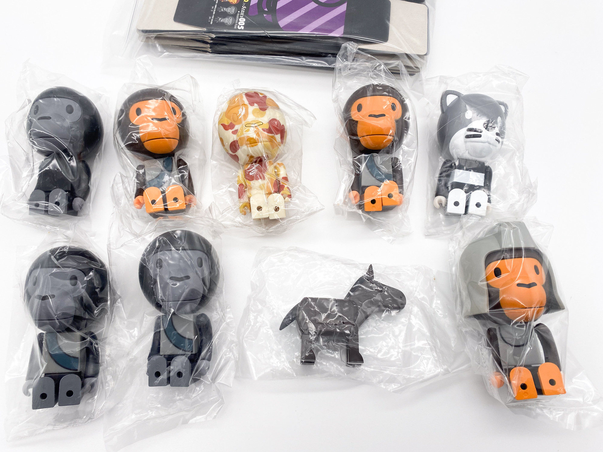Baby Milo Series 005 Medicom X Bape Play – full set of 9 sealed figures ...