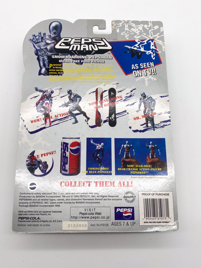 Snowboarding Pepsiman Action Figure - Bandai 1998 - Fabuleuse Caverne