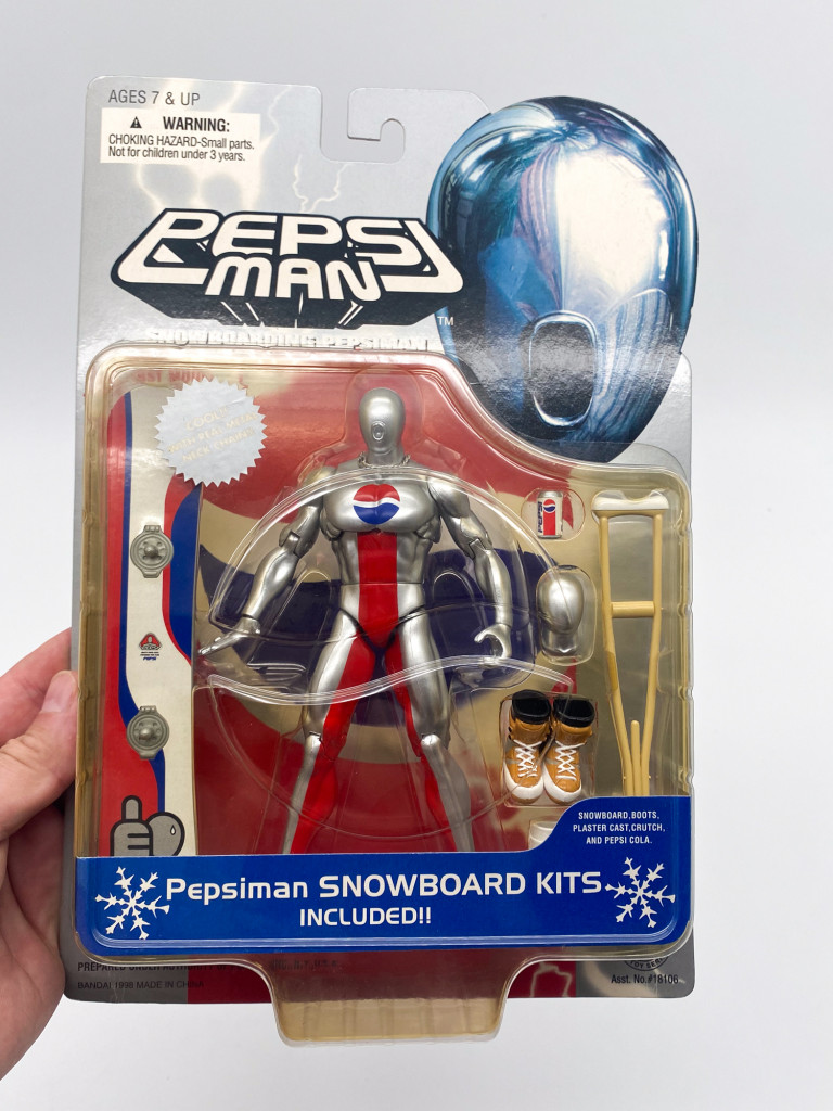 Snowboarding Pepsiman Action Figure - Bandai 1998 - Fabuleuse Caverne